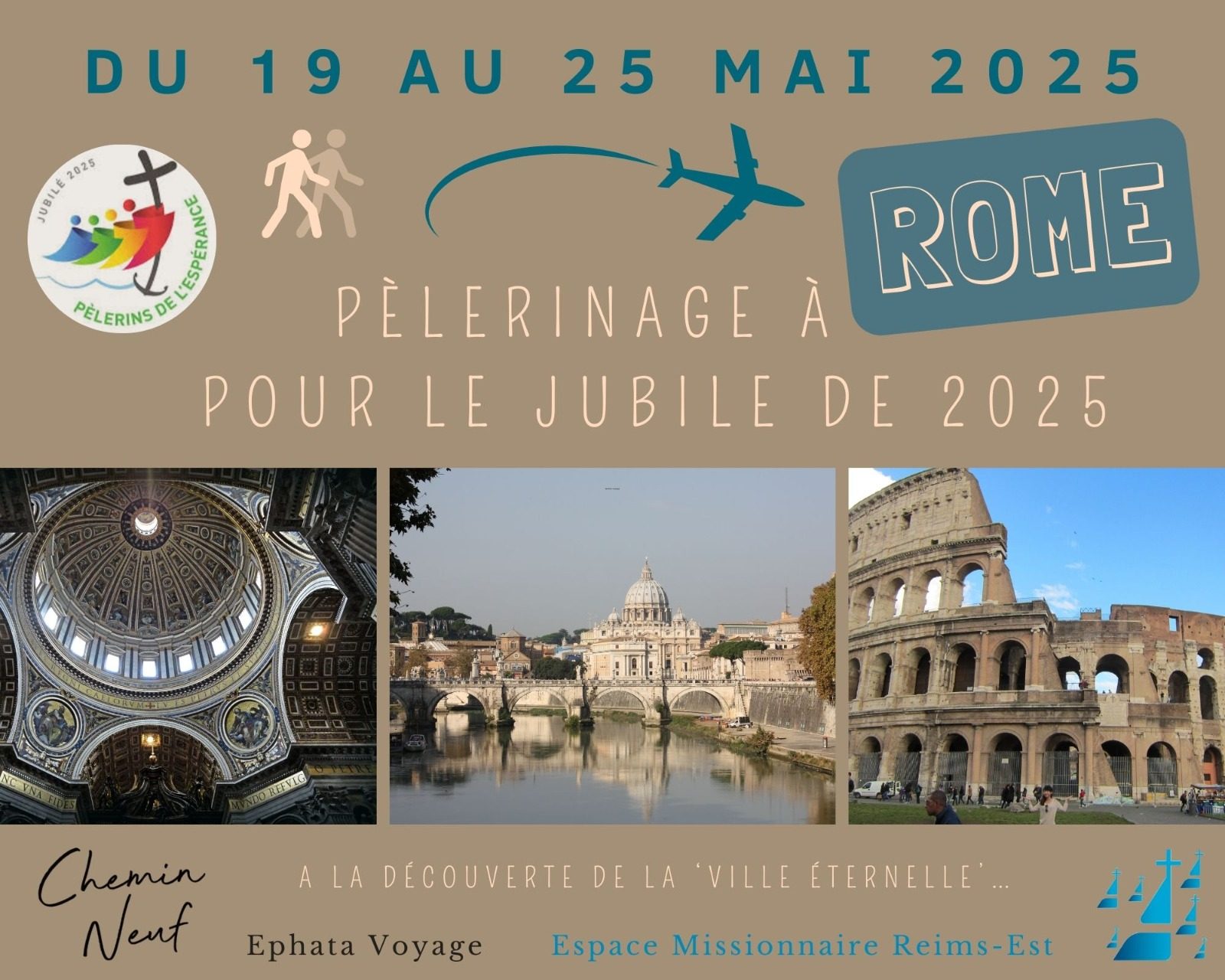 Pèlerinage à Rome - Jubilé 2025 - du 19 au 25 mai 2025